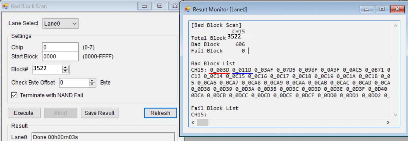 Bad Block Scan | Siglead